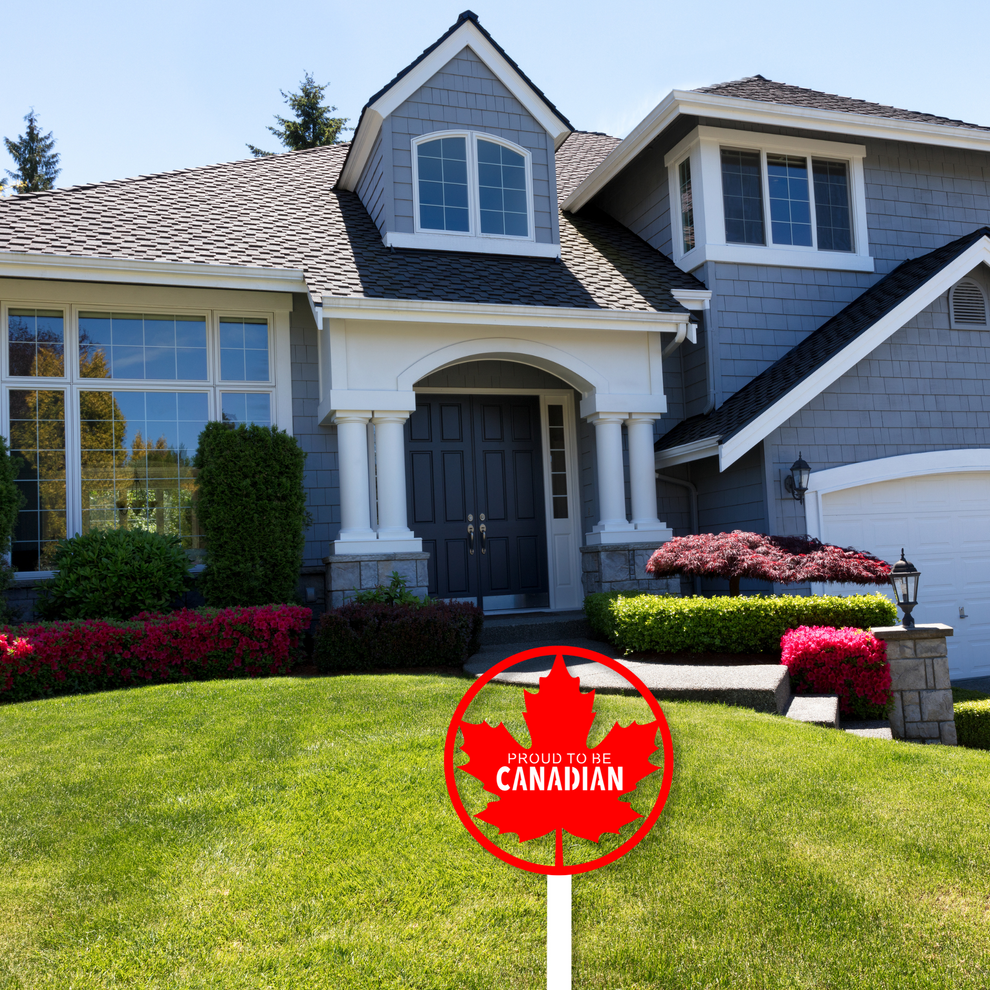 Proud to be Canadian Metal Stake Sign | Canadian Metal Yard & Garden D ...